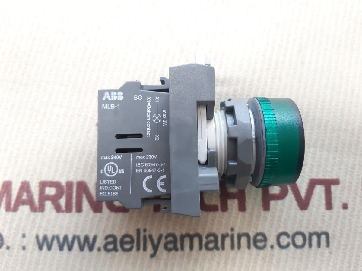 Abb mlb-1 green pilot light with contact block – Aeliya Marine