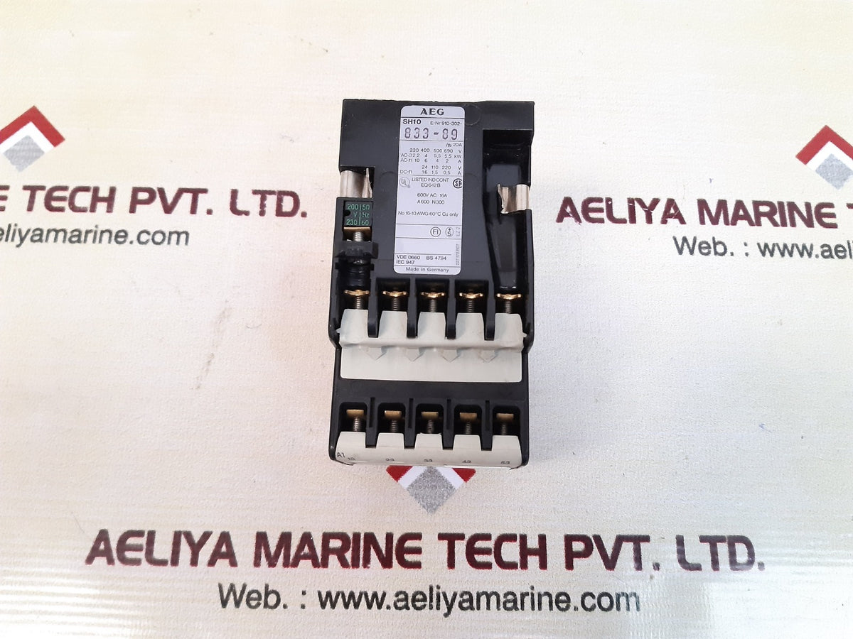 Aeg Sh 10 82E Control Relay 600V Ac 16A 910-302-833-89 – Aeliya Marine