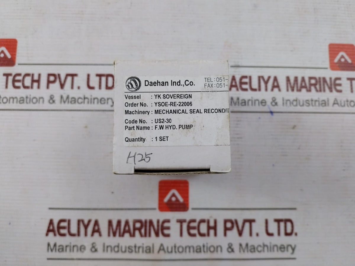 Pillar Us-2-30 Mechanical Seal Set For F.W. Hydraulic Pump Ysoe-re-220 – Aeliya Marine