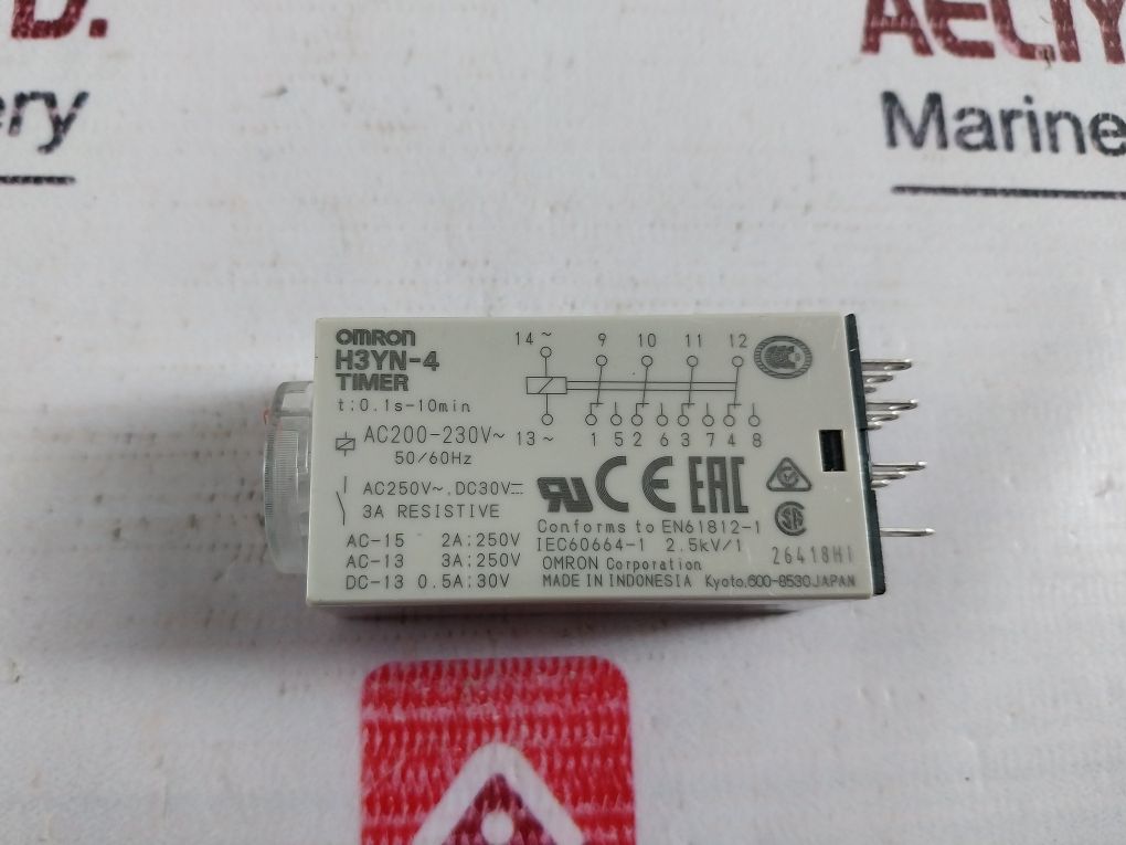 Omron H3Yn-4 Timer Relay 0.1S-10Min Ac200-230V 50/60Hz – Aeliya Marine