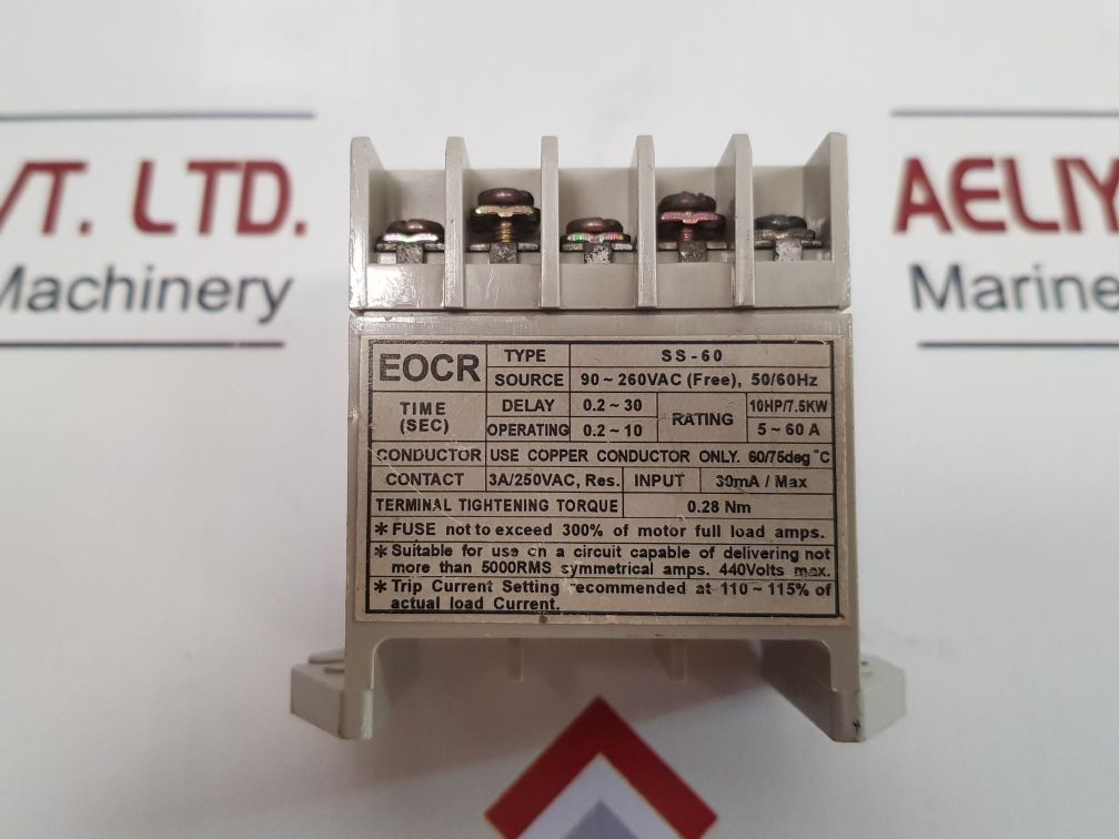 Samwha Eocr Ss-60 Electronic Over Current Relay – Aeliya Marine