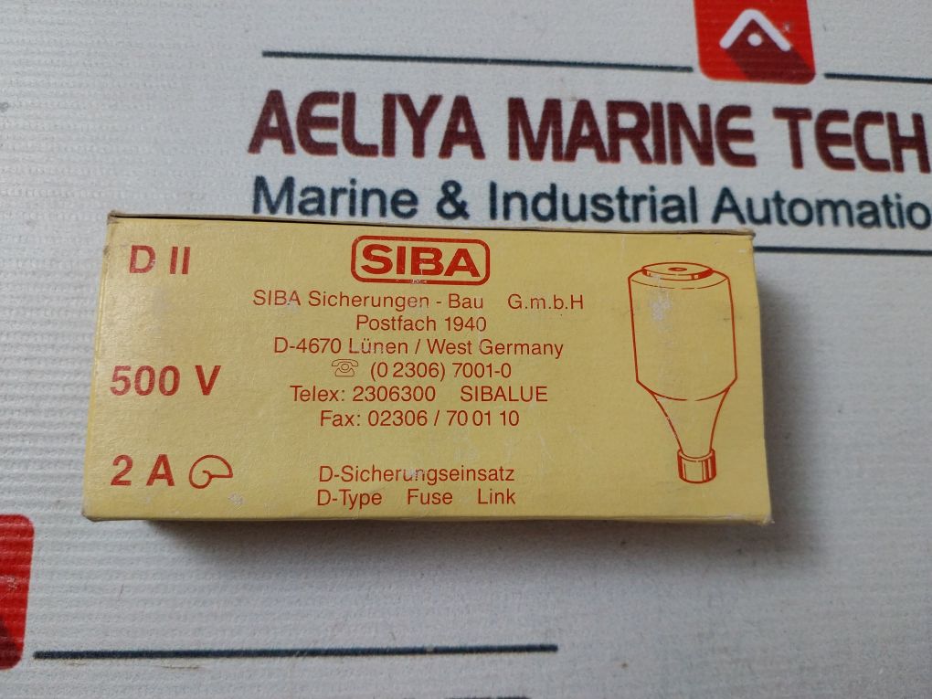 Siba Dii 500V 2A Type D Fuse Link – Aeliya Marine