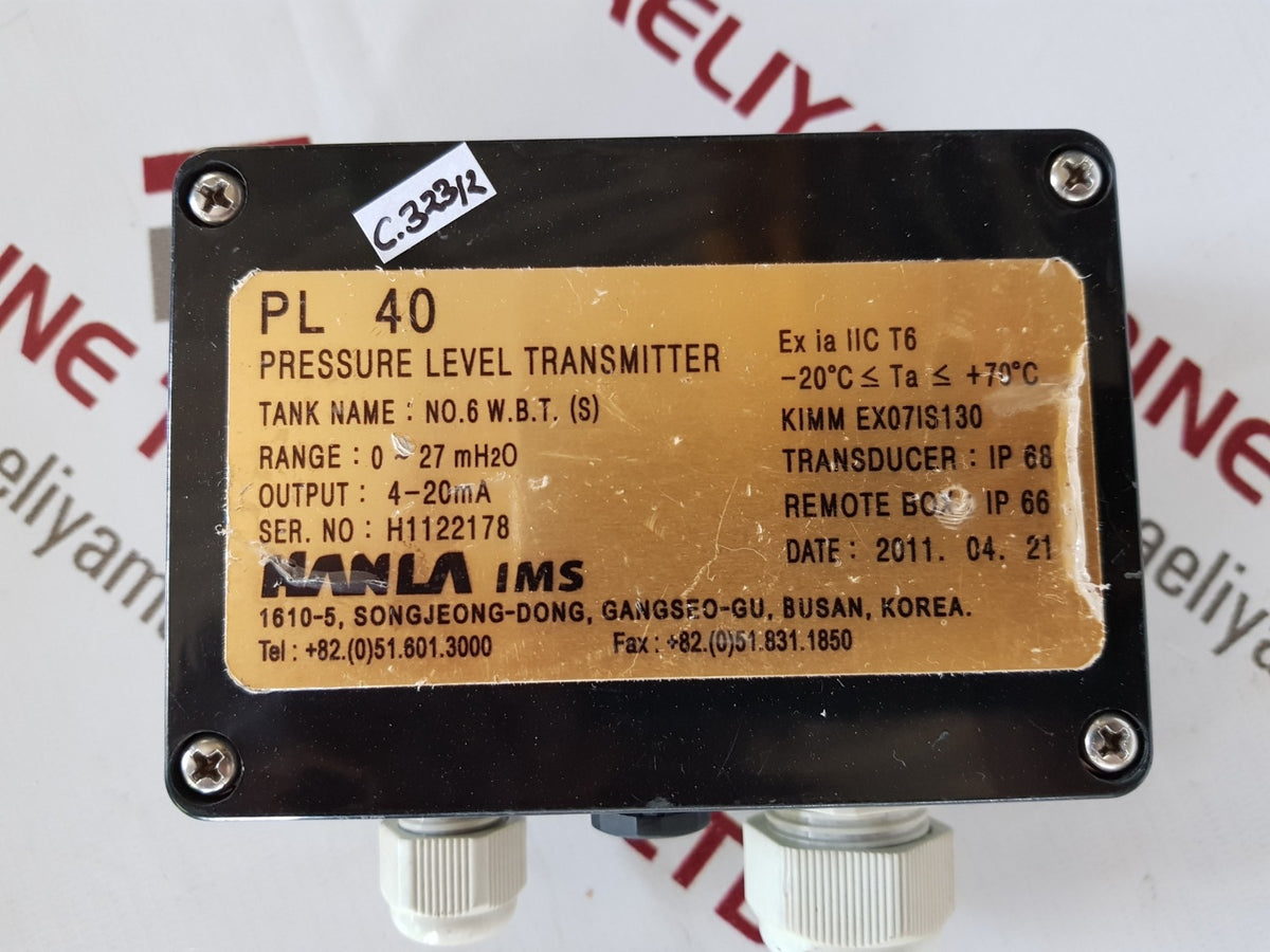 Hanla ims pl40 pressure level transmitter – Aeliya Marine