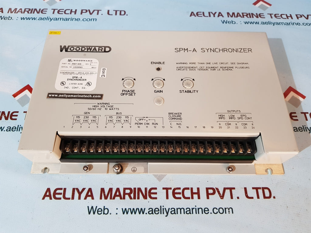 Woodward 9907-028 spm-a synchronizer rev E – Aeliya Marine