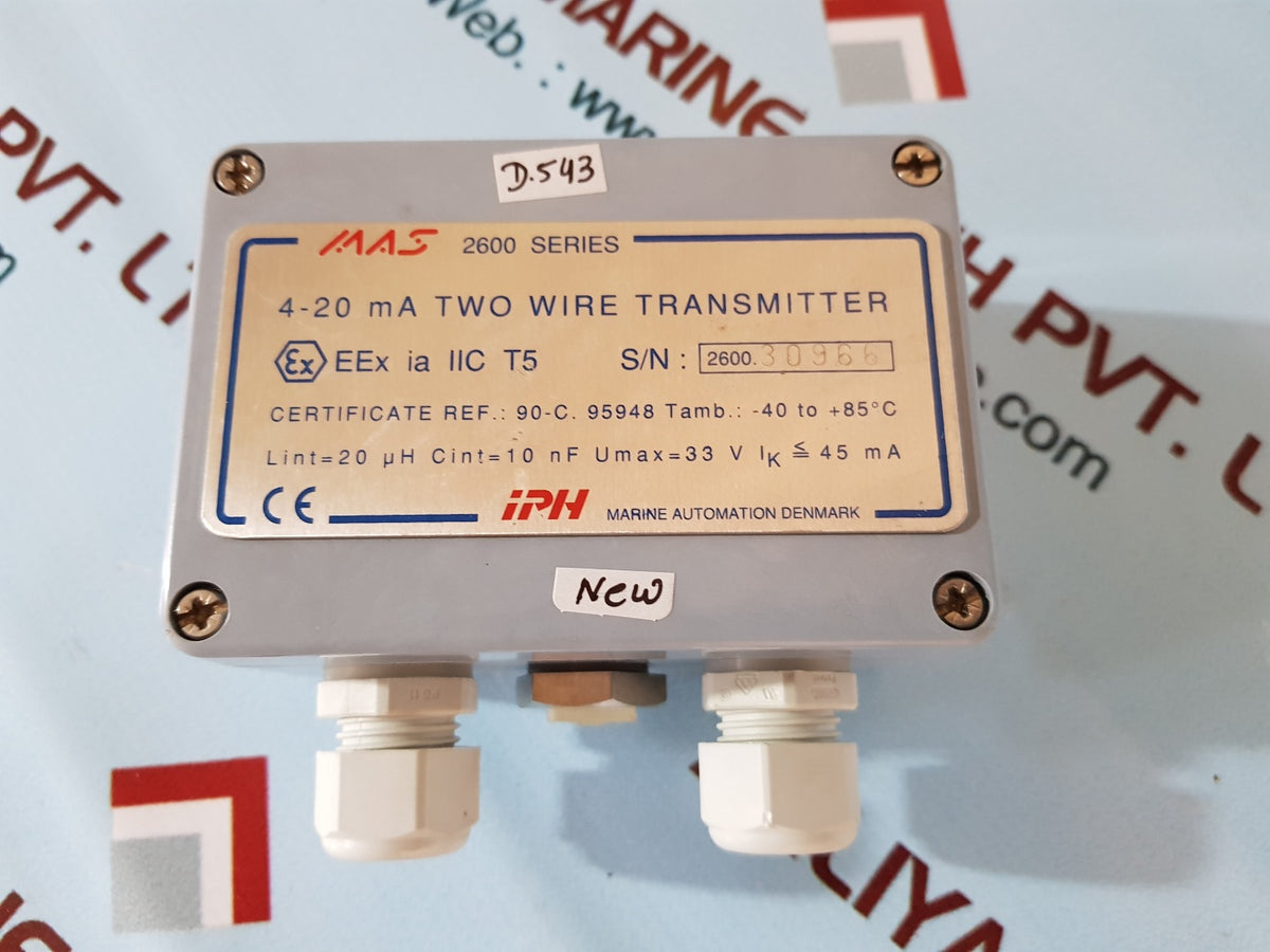 Iph mas 2600-g30-10-0/1p 4-20 ma two wire transmitter – Aeliya Marine