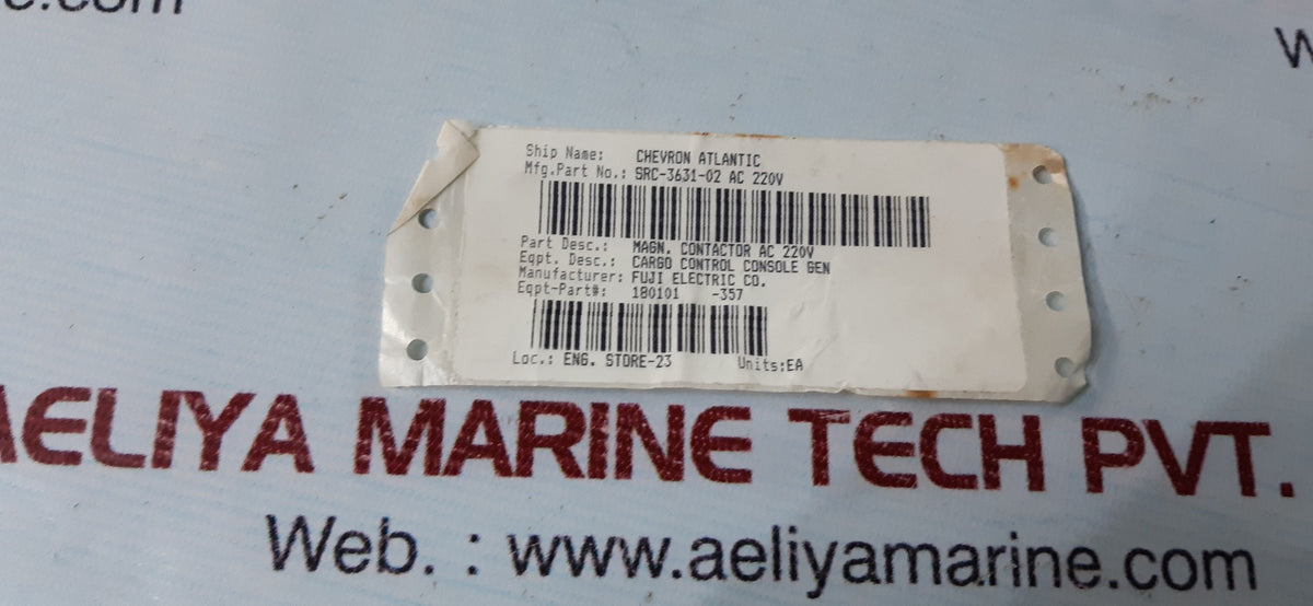 Fuji Electric Src3631-02/X(3A1B) Magnetic Contactor 20A – Aeliya Marine