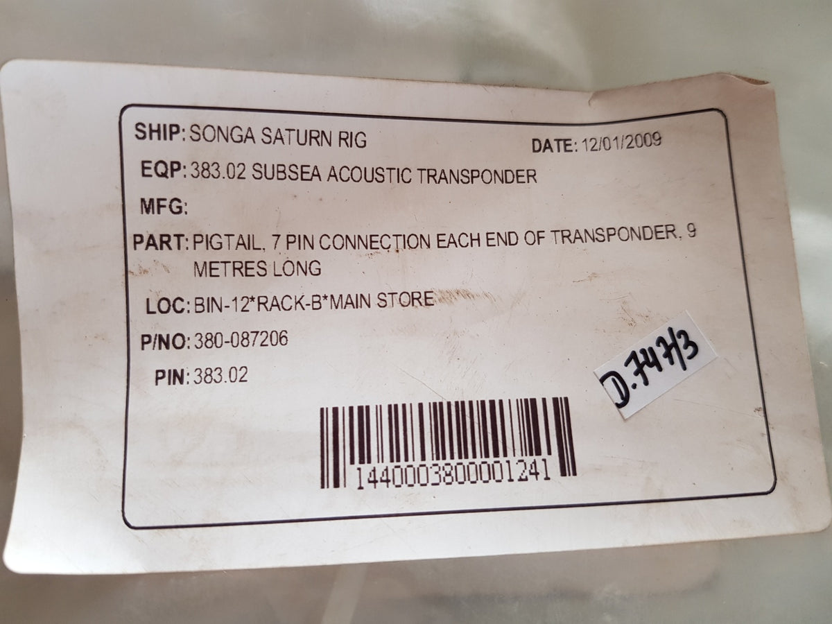 Gisma 380-087206 7 Pin Connection Each End Of Pigtail Cable 74413 10.0 ...