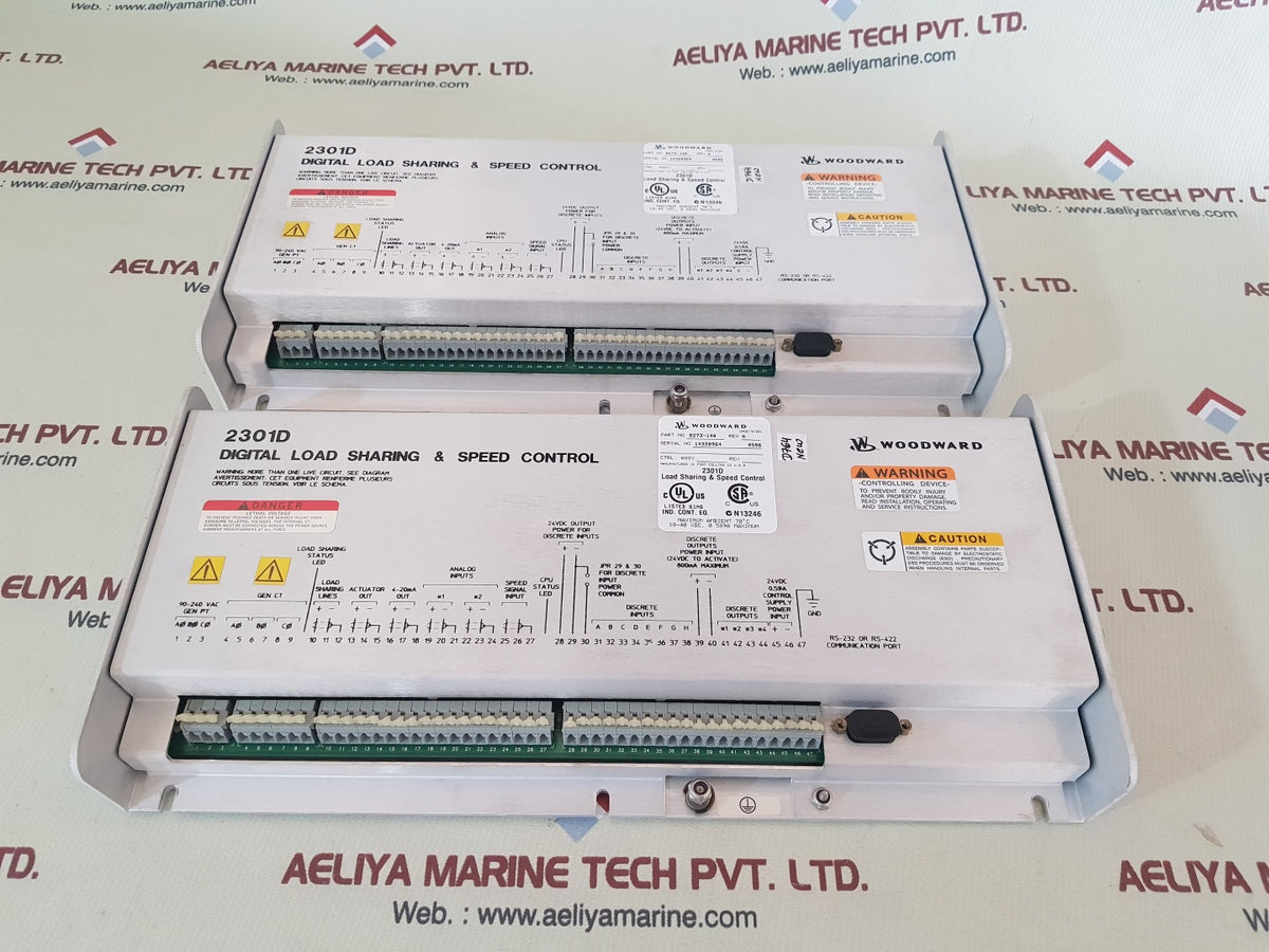 Woodward 8273-140 2301d digital load sharing & speed control rev.A ...