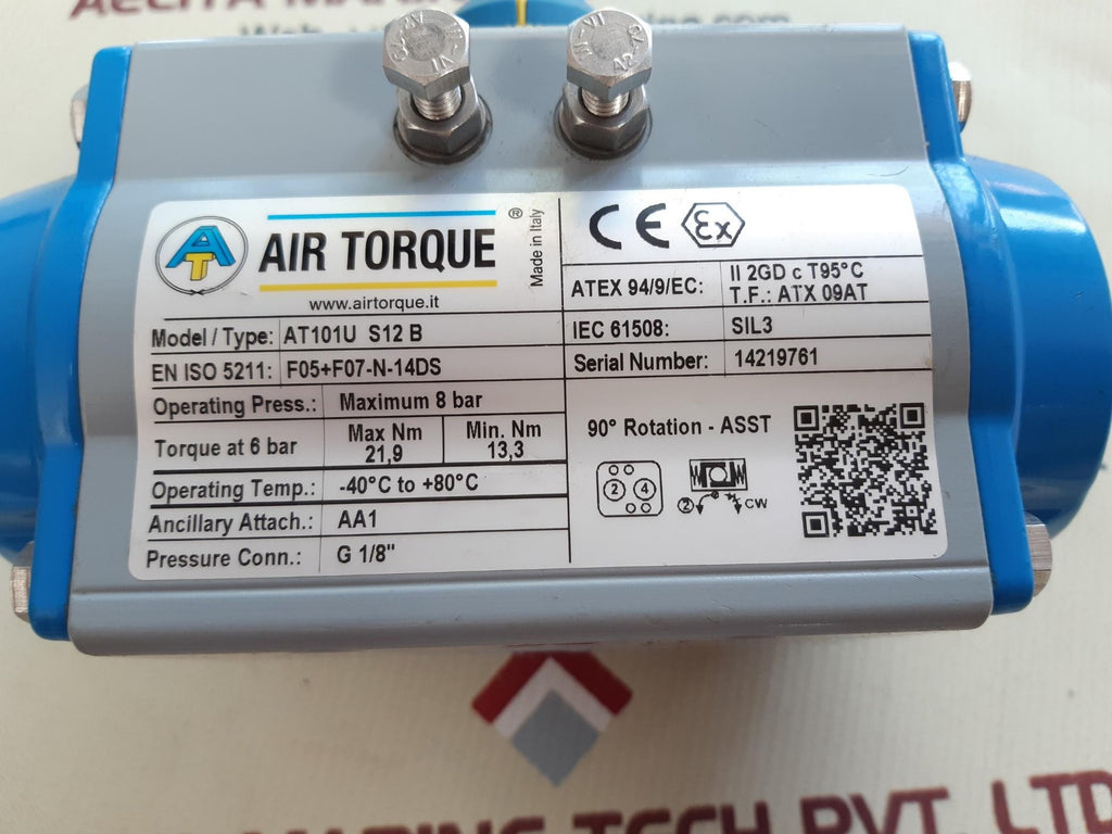 Air torque at101u s12b pneumatic actuator pump – Aeliya Marine