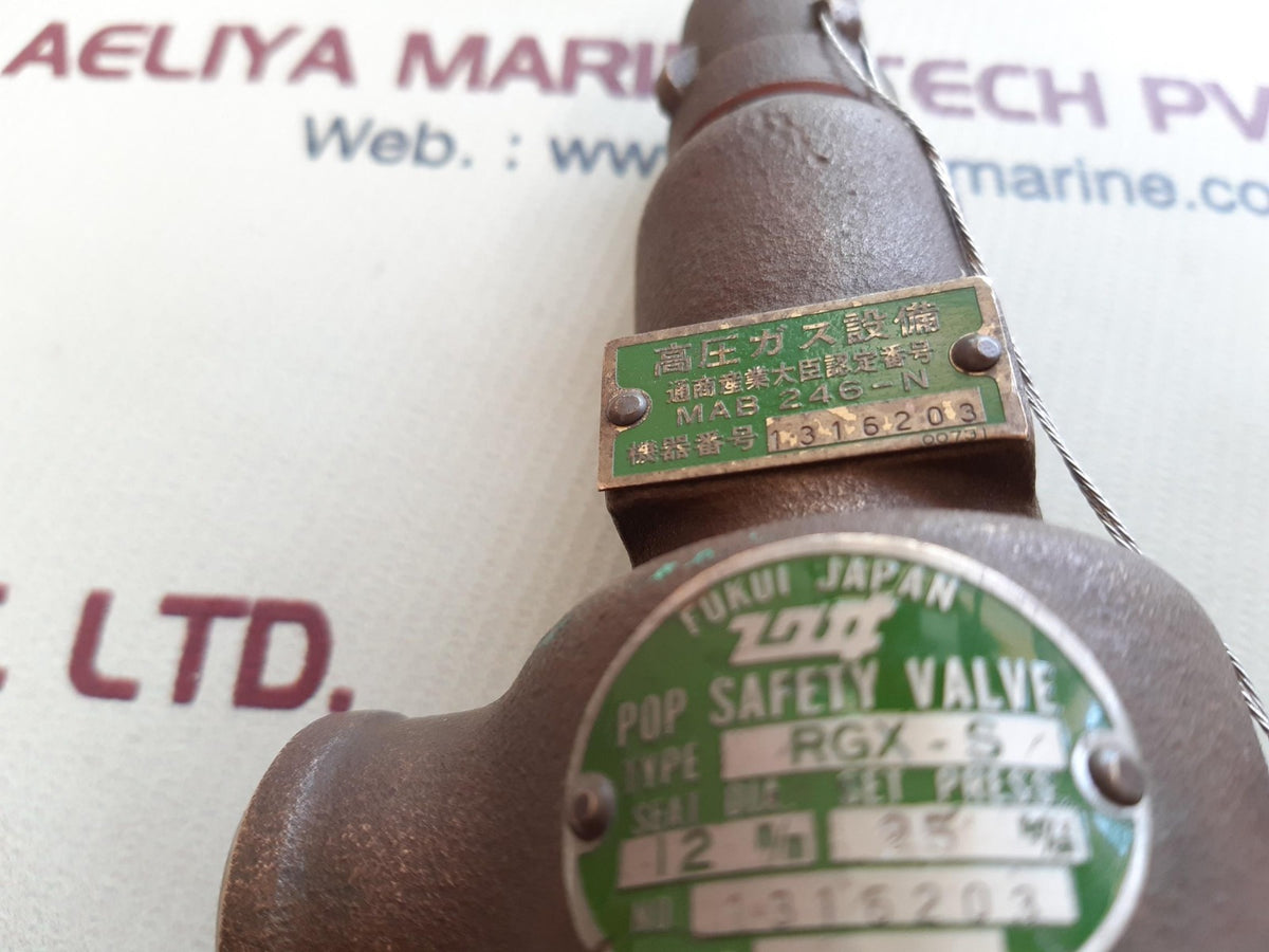 Fukui rgx-s pop safety valve – Aeliya Marine