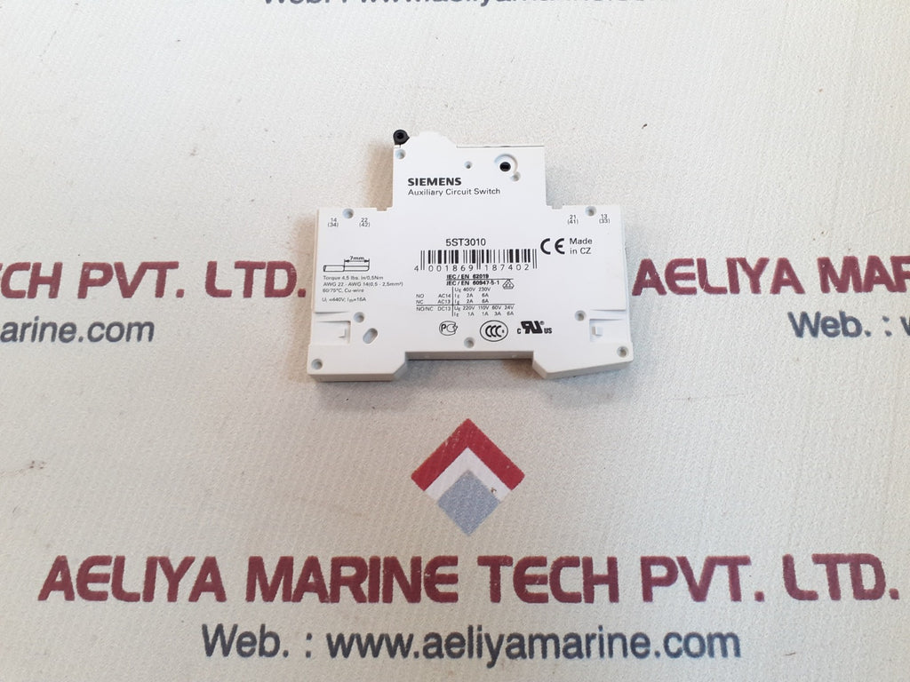 Siemens 5st3010 auxiliary circuit switch – Aeliya Marine