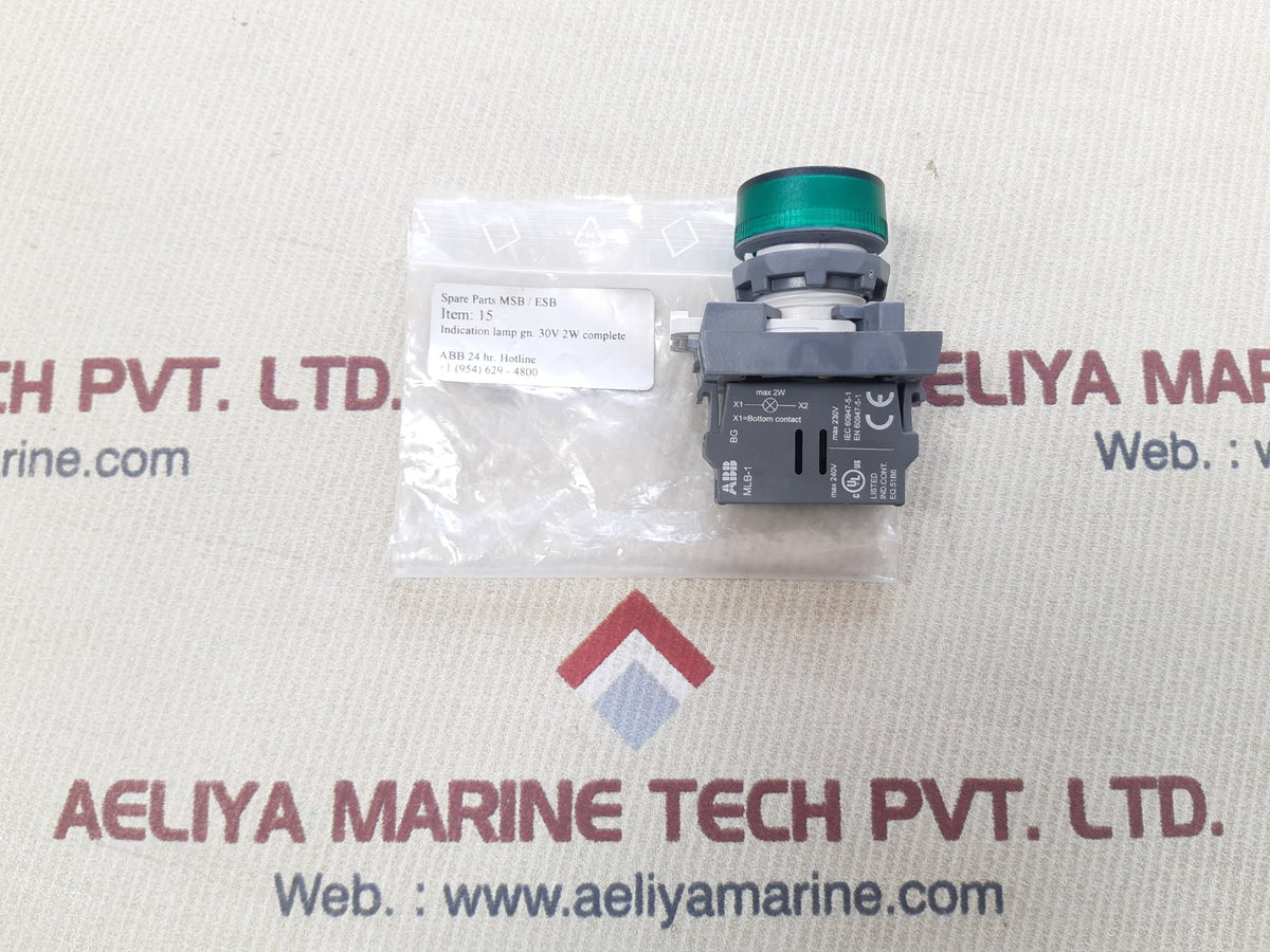 Abb mlb-1 green pilot light with contact block – Aeliya Marine