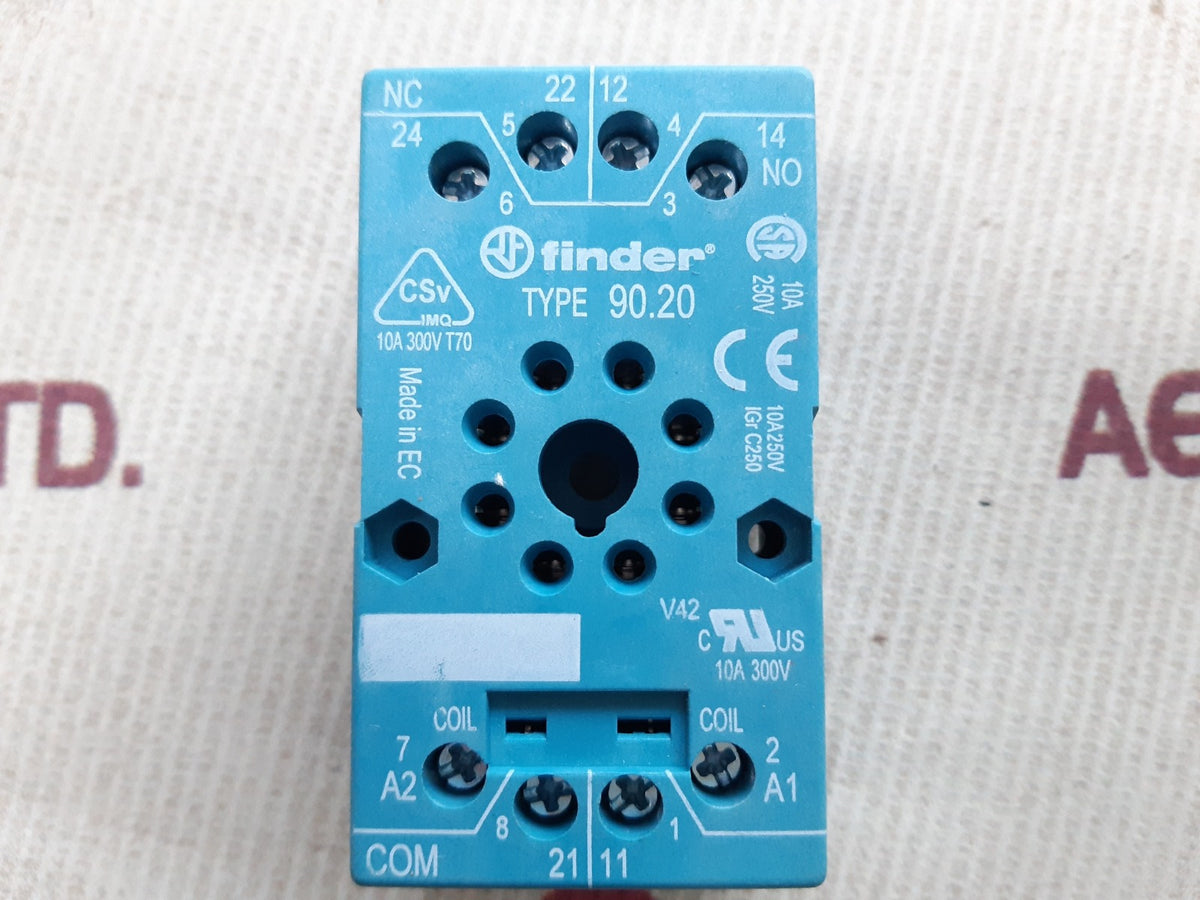 Set of 8x Finder 90.20 relay socket 250V 10A – Aeliya Marine