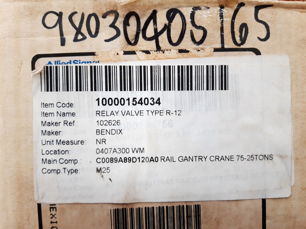 Bendix t-294304-b r-12 relay valve – Aeliya Marine