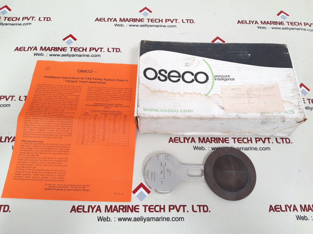 Oseco fas rupture disc – Aeliya Marine