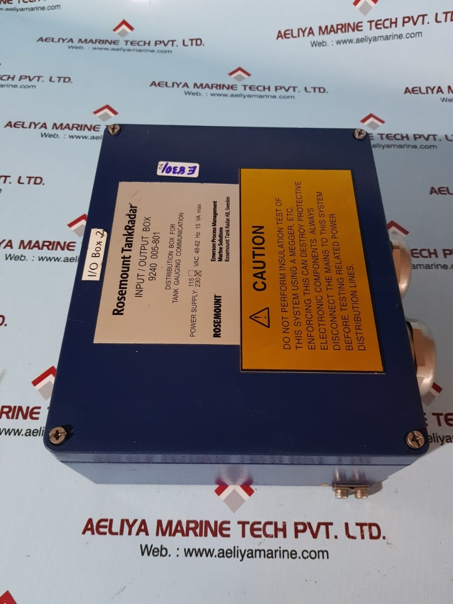 Rosemount tankradar 9240 005-801 input/output box – Aeliya Marine