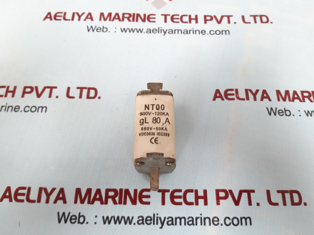 Nt00 gl 80a fuse 500v~120ka used – Aeliya Marine