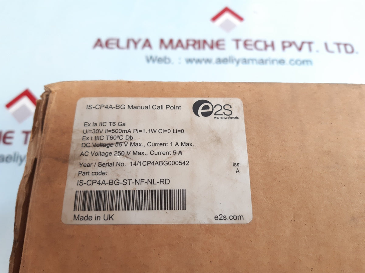 E2s is-cp4a-bg-st-nf-nl-rd break glass manual call point – Aeliya Marine