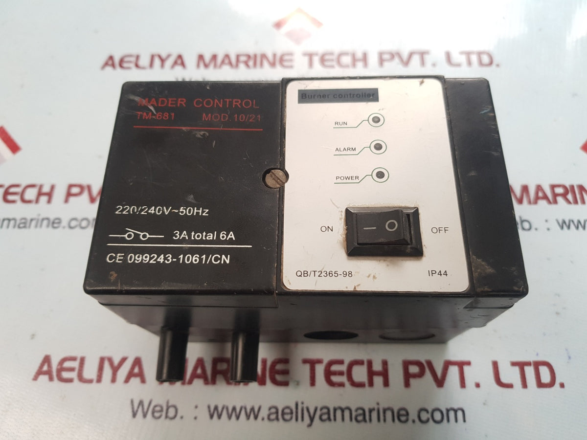 Mader control tm-681 burner controller – Aeliya Marine