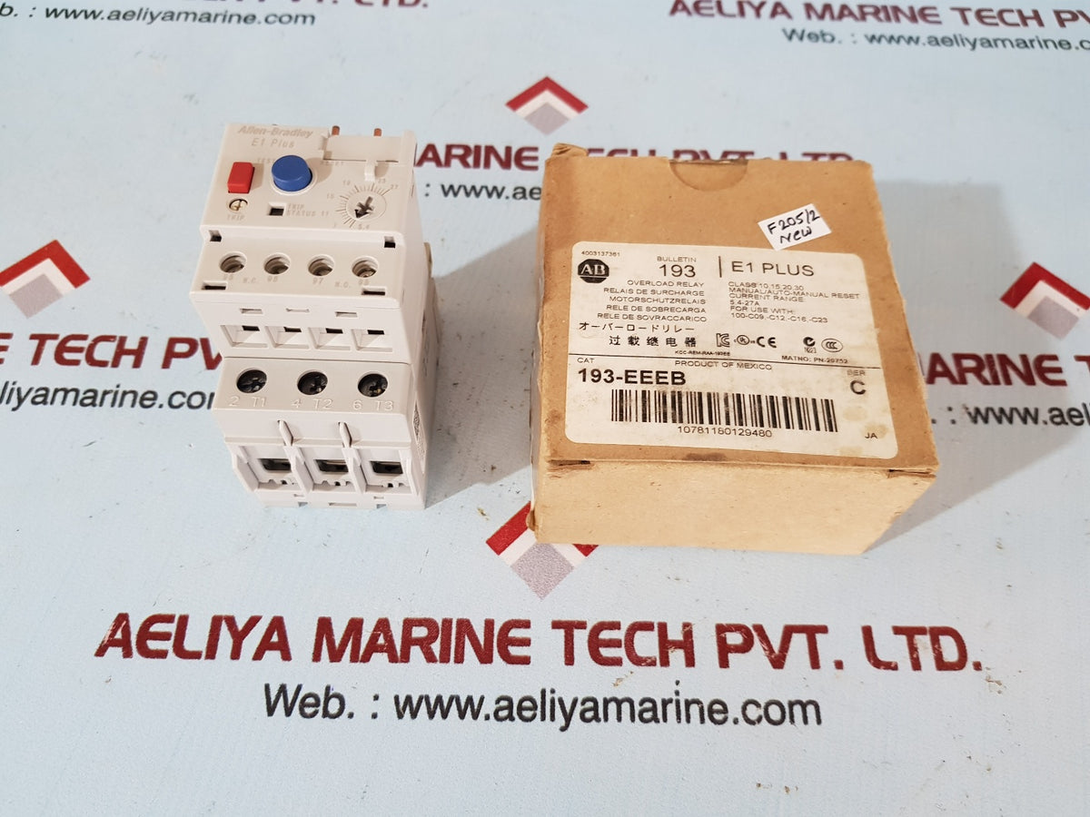Allen-bradley e1 plus 193-eeeb overload relay ser. C – Aeliya Marine