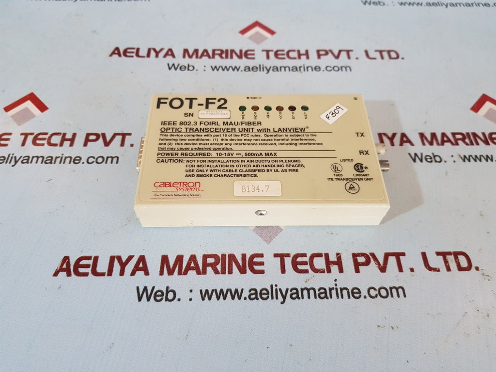Cabletron fot-f2 optic transceiver unit – Aeliya Marine