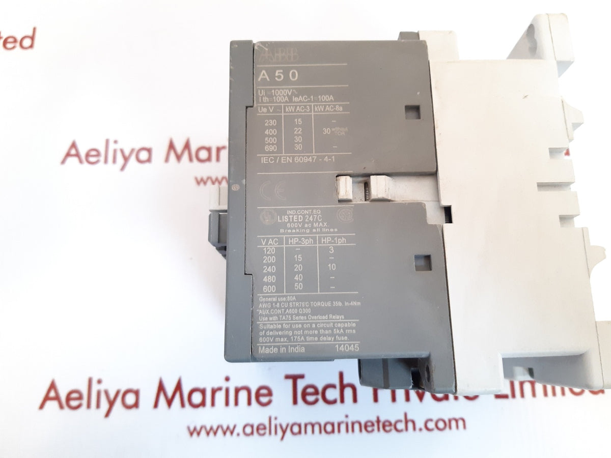 Abb a50-30 contactor – Aeliya Marine