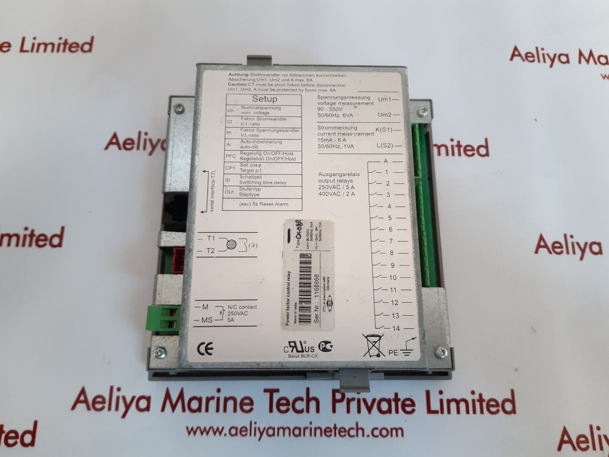 Beluk blr-cx cx-08r power factor control relay – Aeliya Marine