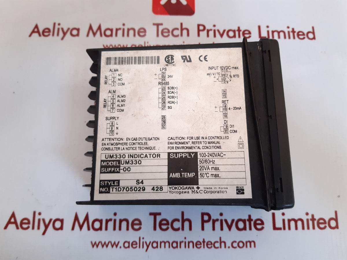 Yokogawa um330-00 digital temperature indicator – Aeliya Marine