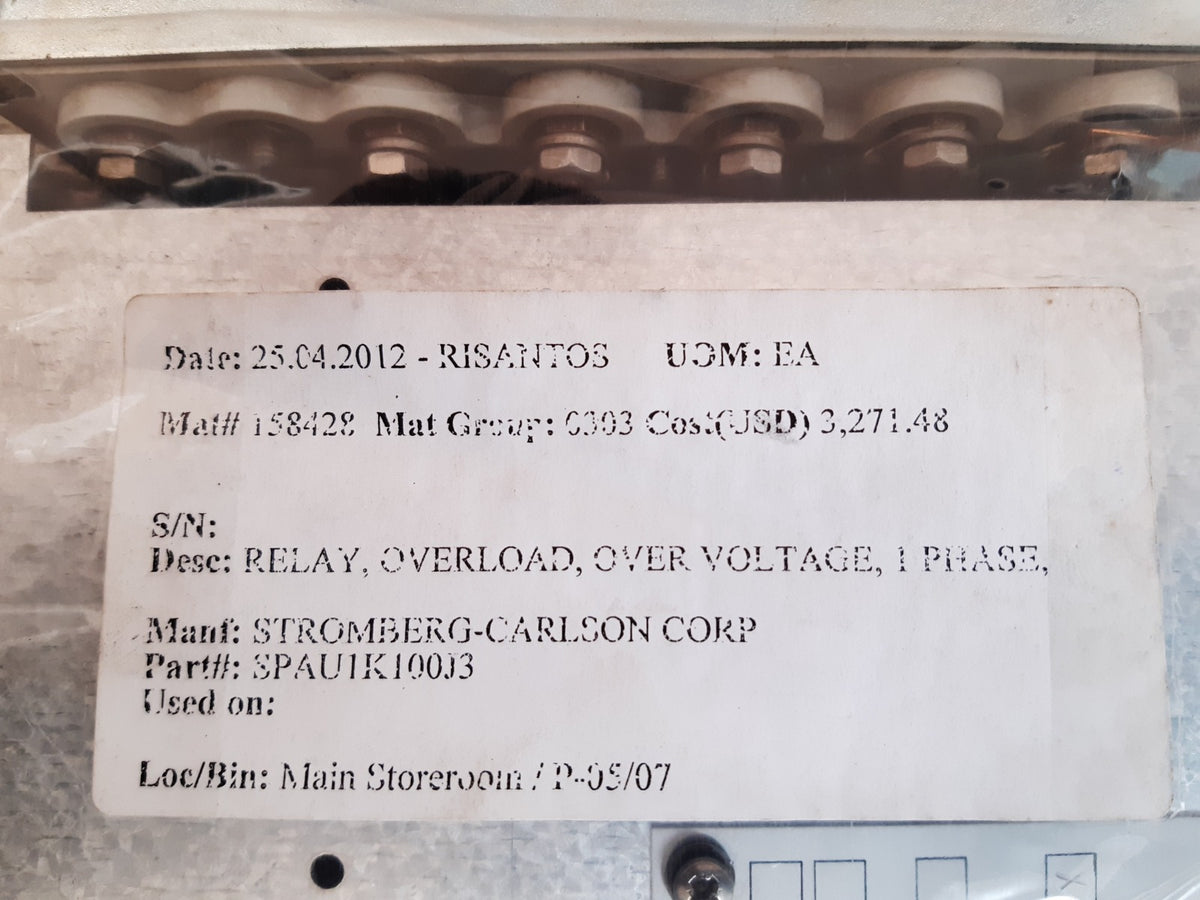 Stromberg Spau 1K100J3 Single Phase Time Relay – Aeliya Marine