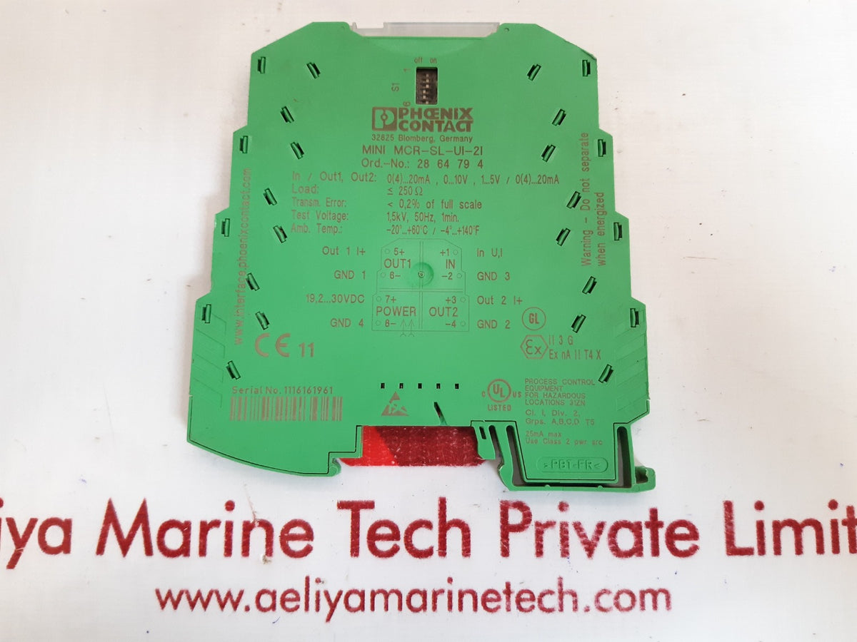 Phoenix contact mini mcr-sl-ui-2i transmitter 2864794 – Aeliya Marine