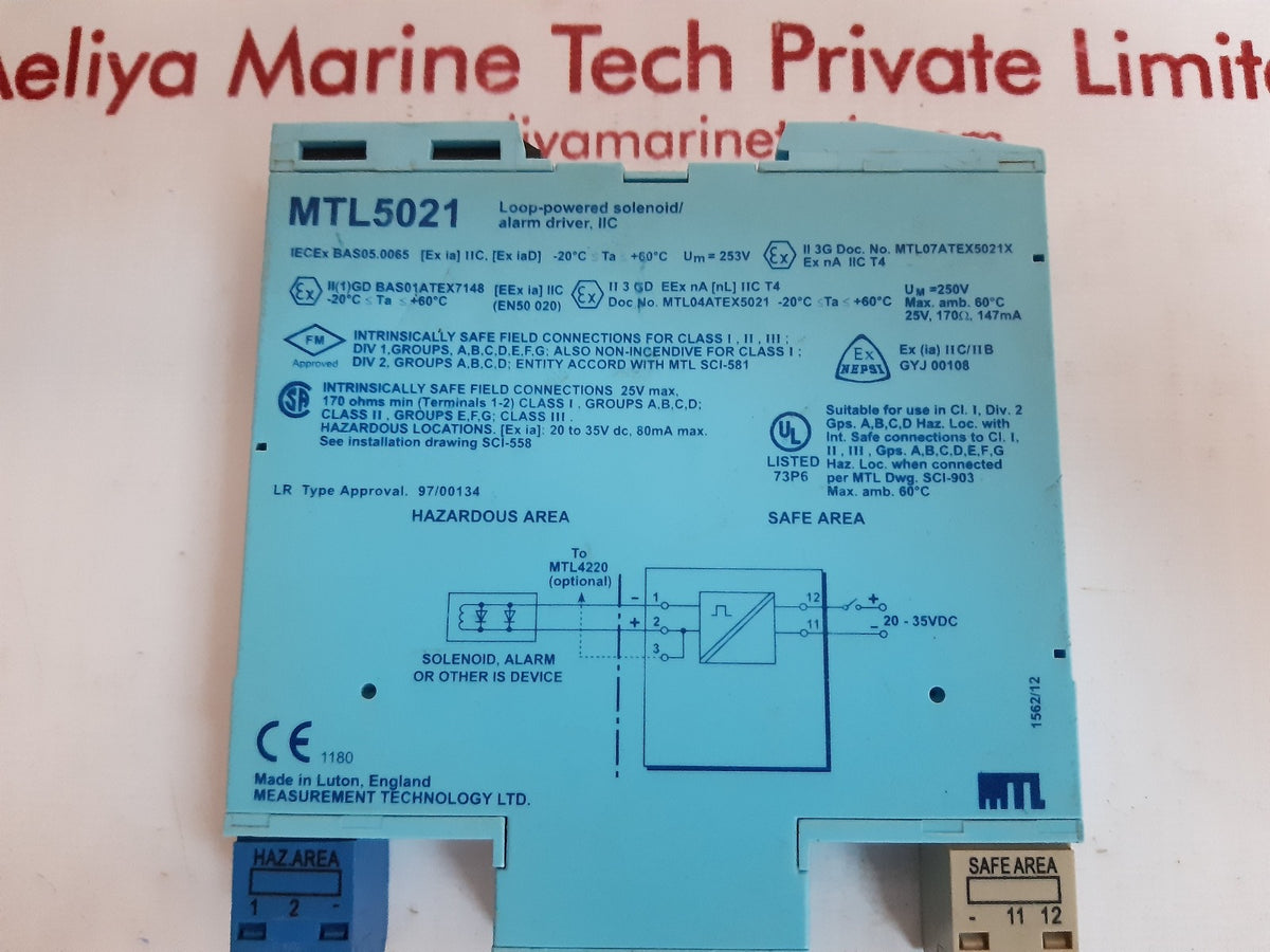Measurement technology mtl5021 loop-powered solenoid/ alarm driver ...