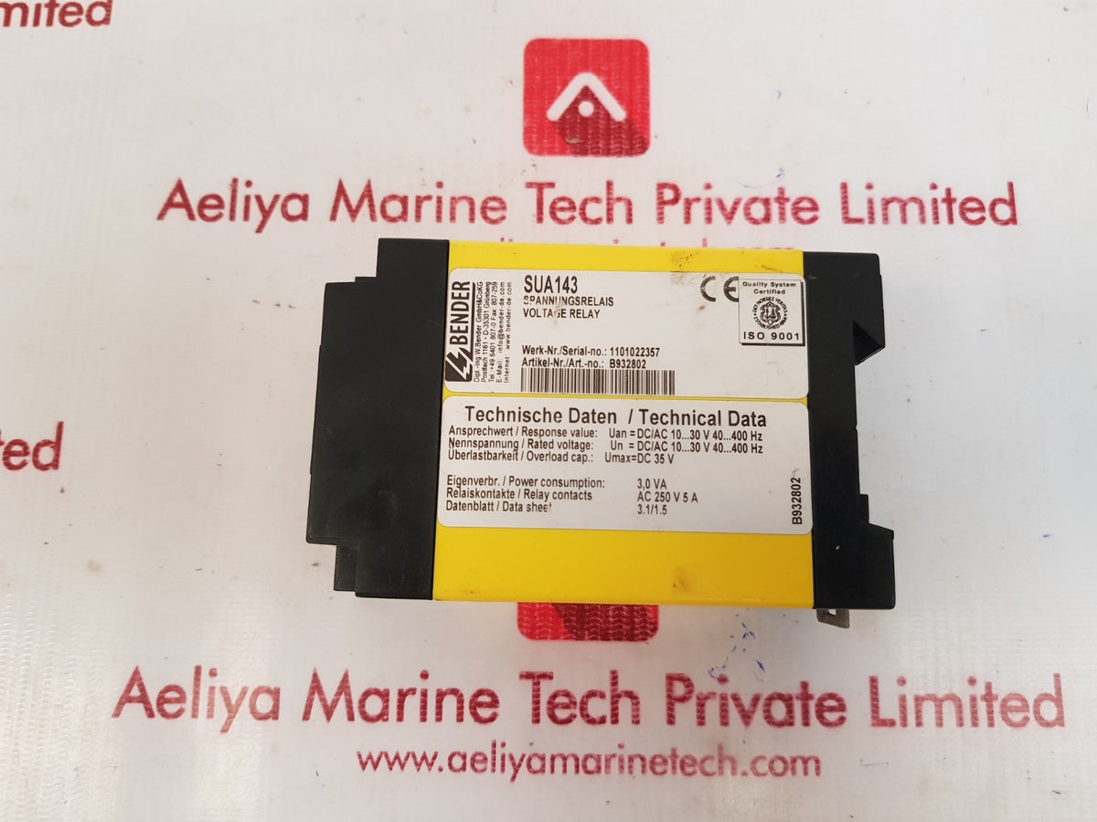 Bender sua143 voltage relay – Aeliya Marine