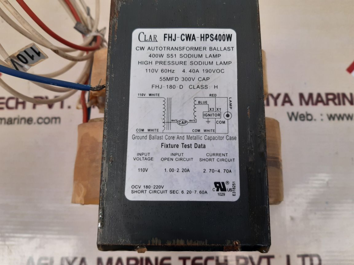 Clar fhj-cwa-hps400w cw autotransformer ballast – Aeliya Marine Tech ...