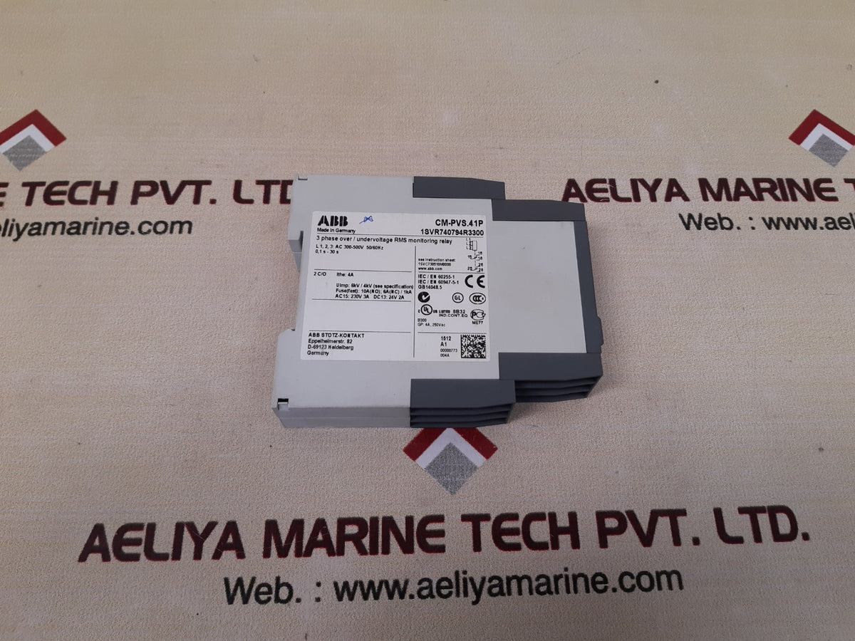 Abb Cm-pvs.41P 3-phase Over/ Undervoltage Monitoring Relay 1Svr740794R ...