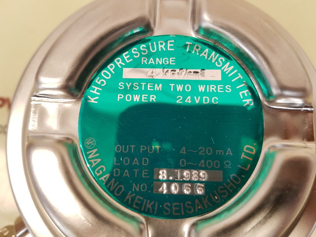 Nagano Keiki Kh 50 Pressure Transmitter 24Vdc 0-400 Ohm – Aeliya Marine