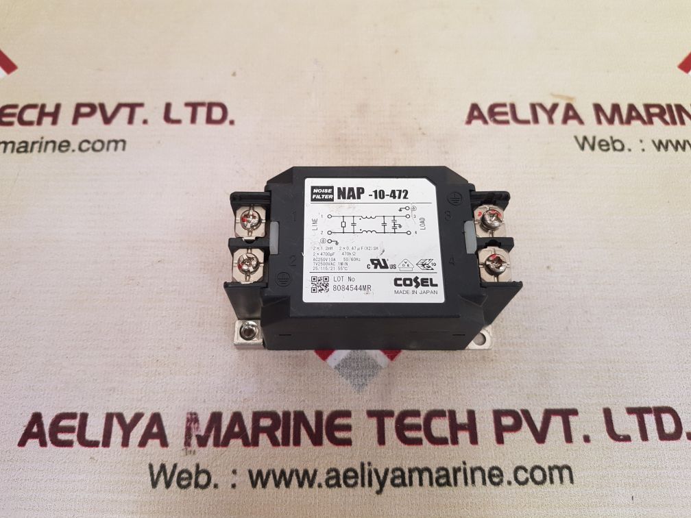 Cosel Nap-10-472 Noise Filter Ac250V 10A 50/60Hz – Aeliya Marine