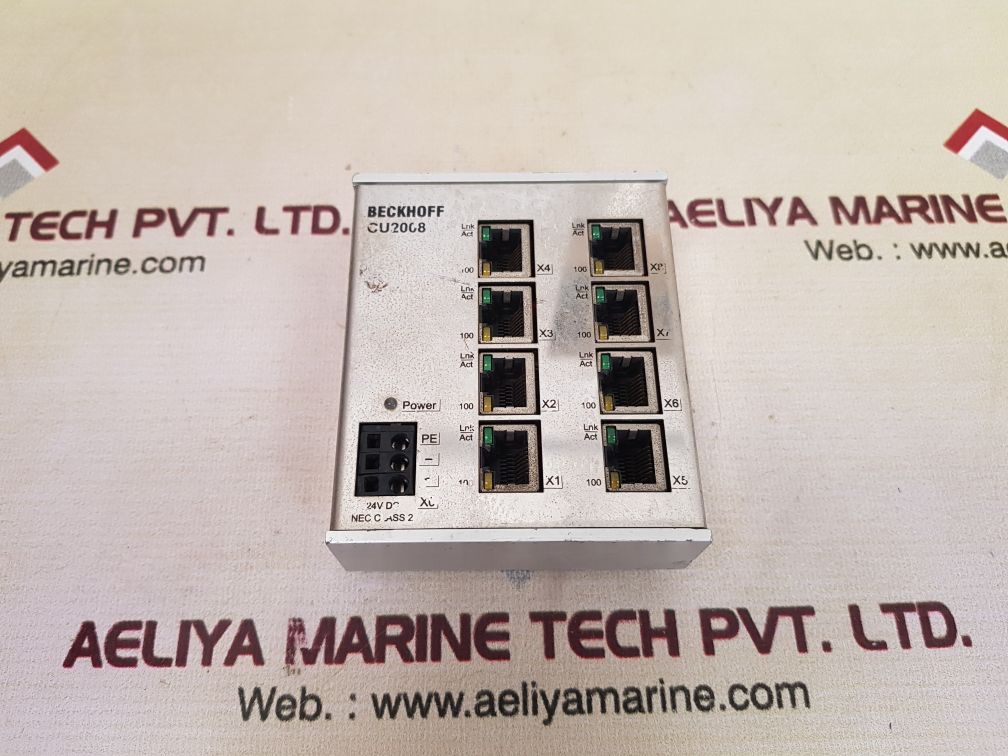 Beckhoff Cu2008-0000 8 Ports Ethernet Switch 24V Dc – Aeliya Marine