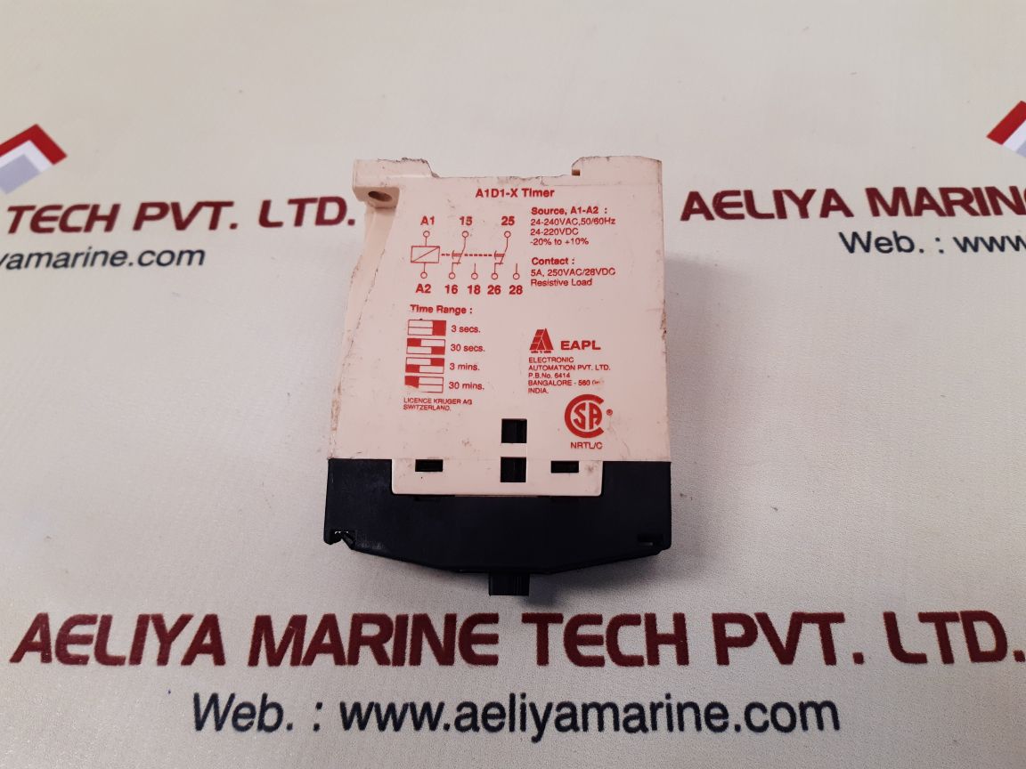 Eapl a1d1-x on delay timer – Aeliya Marine