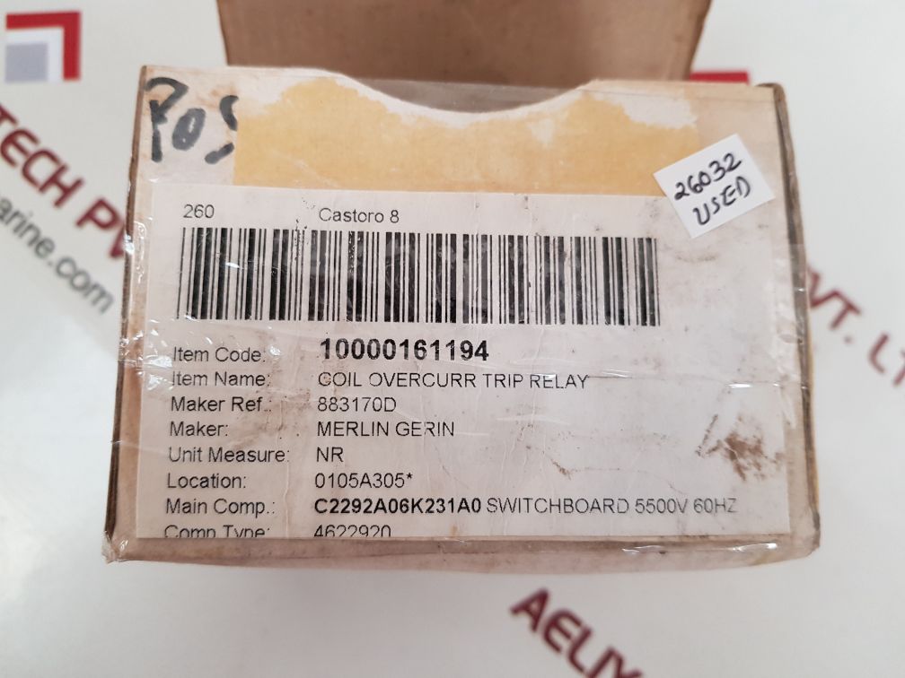 Merlin gerin 887191 circuit breaker trip coil – Aeliya Marine