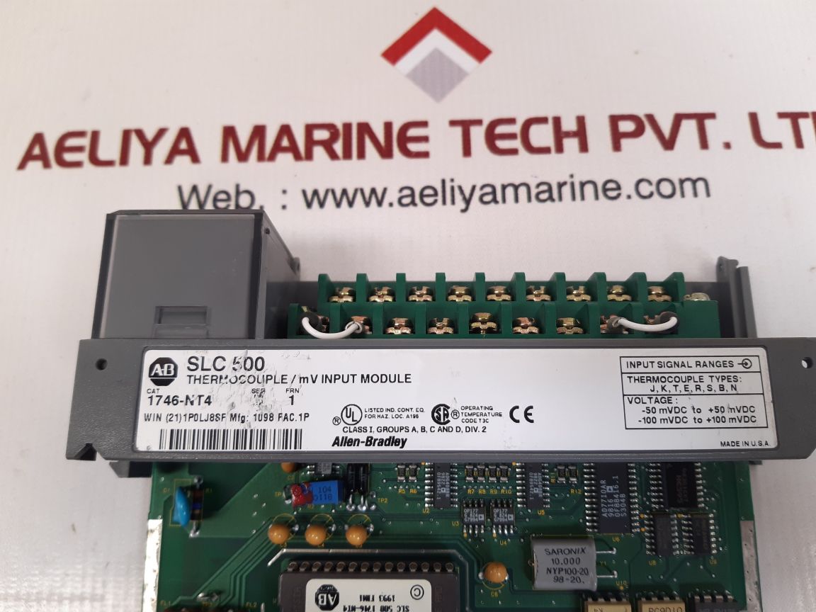 Allen-bradley 1746-nt4 slc 500 input module thermocouple terminal ...