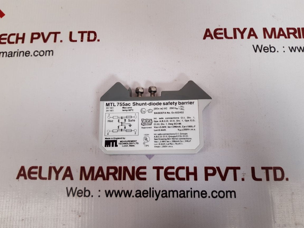 Measurement technology mtl755ac shunt-diode safety barrier – Aeliya Marine