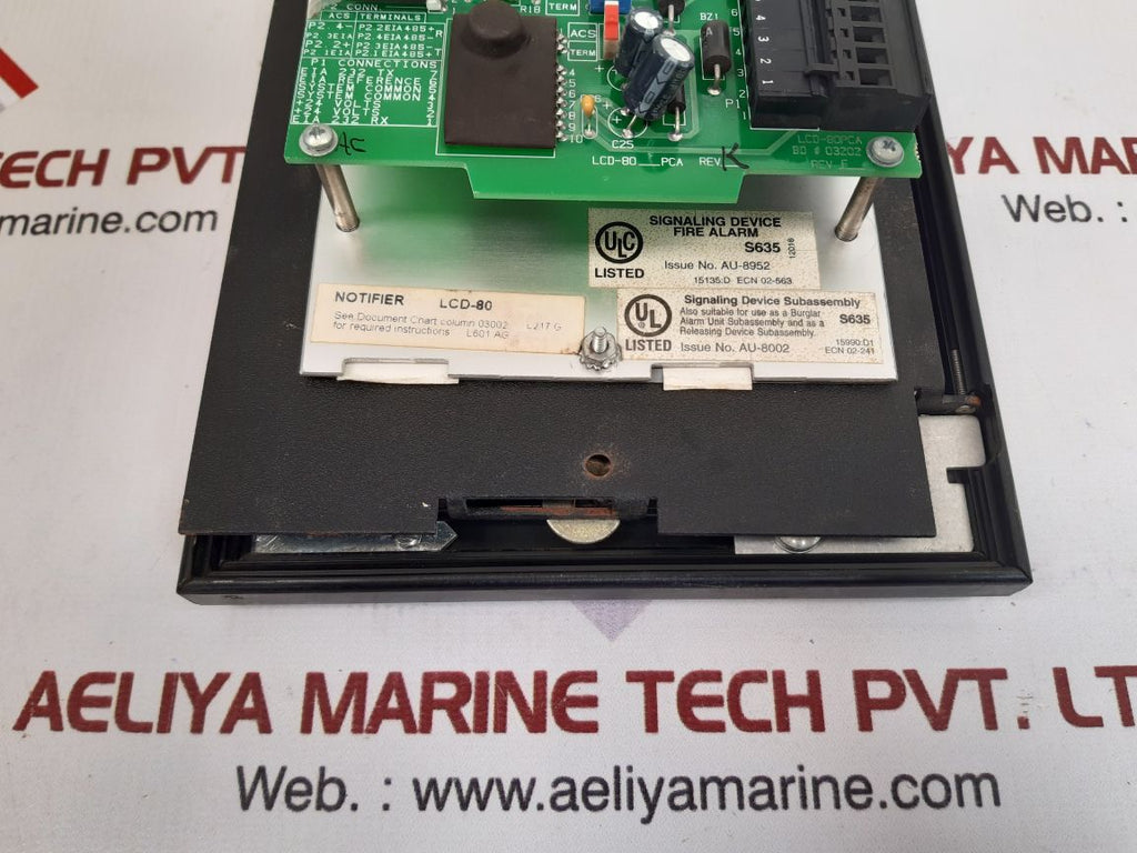 Notifier lcd-80 fire alarm annunciator – Aeliya Marine