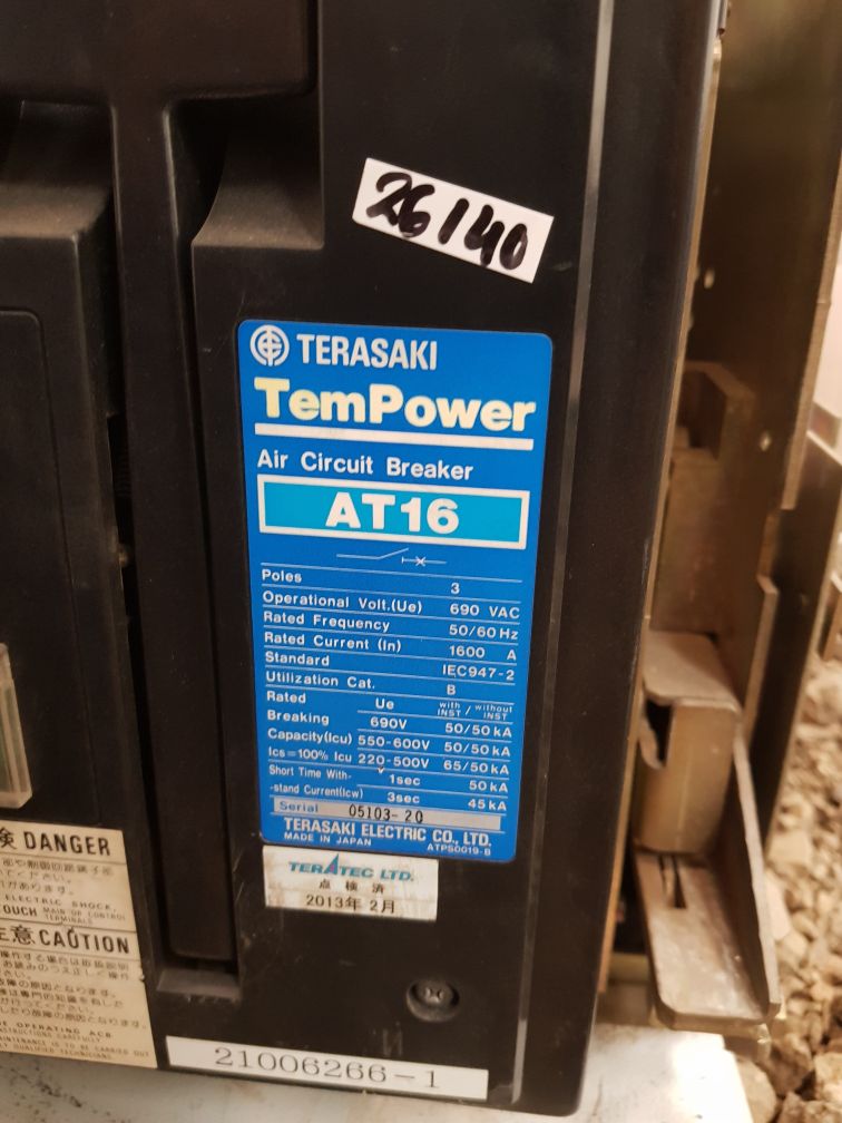 Terasaki tempower at16 air circuit breaker – Aeliya Marine