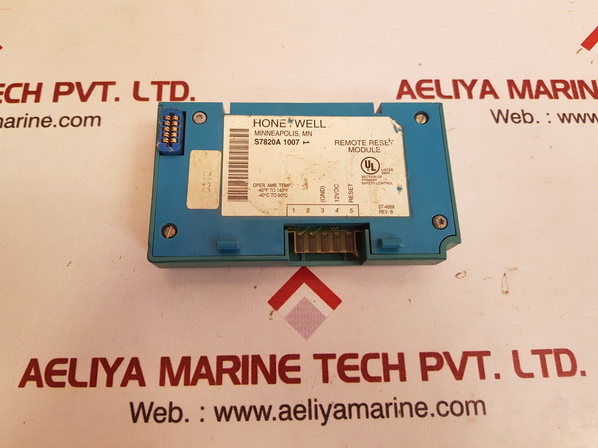 Honeywell burner control s7820a 1007 remote reset module – Aeliya Marine