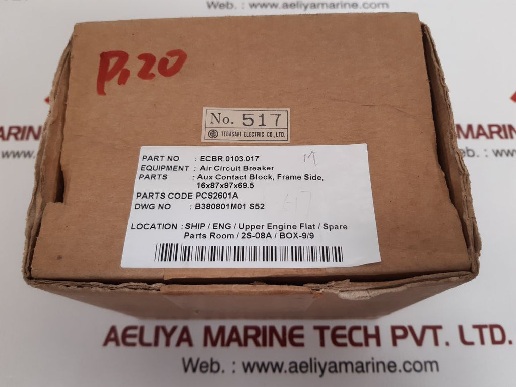 Terasaki Electric Ecbr.0103.017 Air Circuit Breaker Aux Contact Block ...