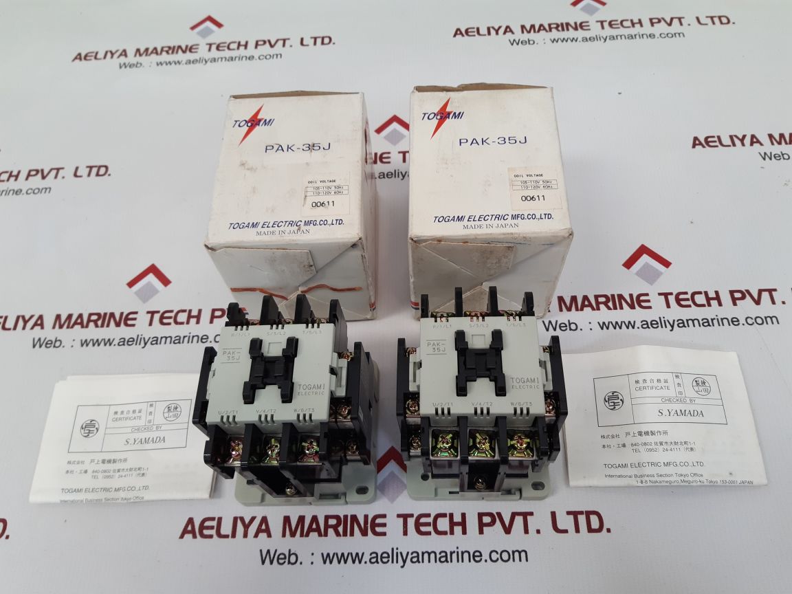 Togami Electric Pak-35J Magnetic Contactor 110-120V 60Hz – Aeliya Marine