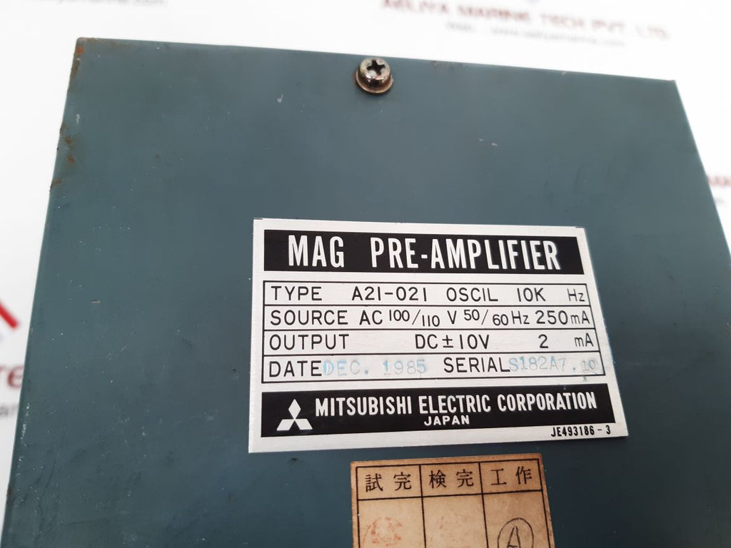 Mitsubishi A21-021 DC Pre-Amplifier 50/60Hz – Aeliya Marine