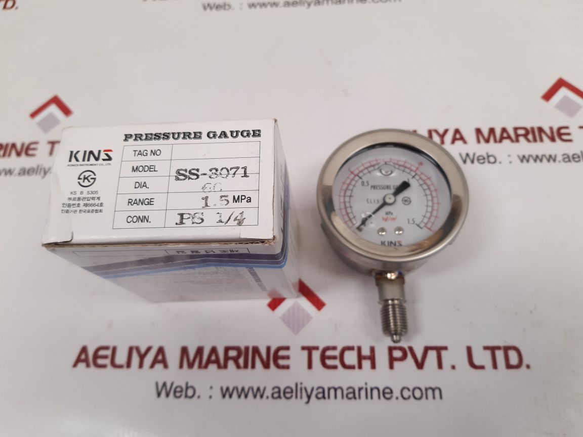Konics Instrument Ss-3071 Pressure Gauge – Aeliya Marine