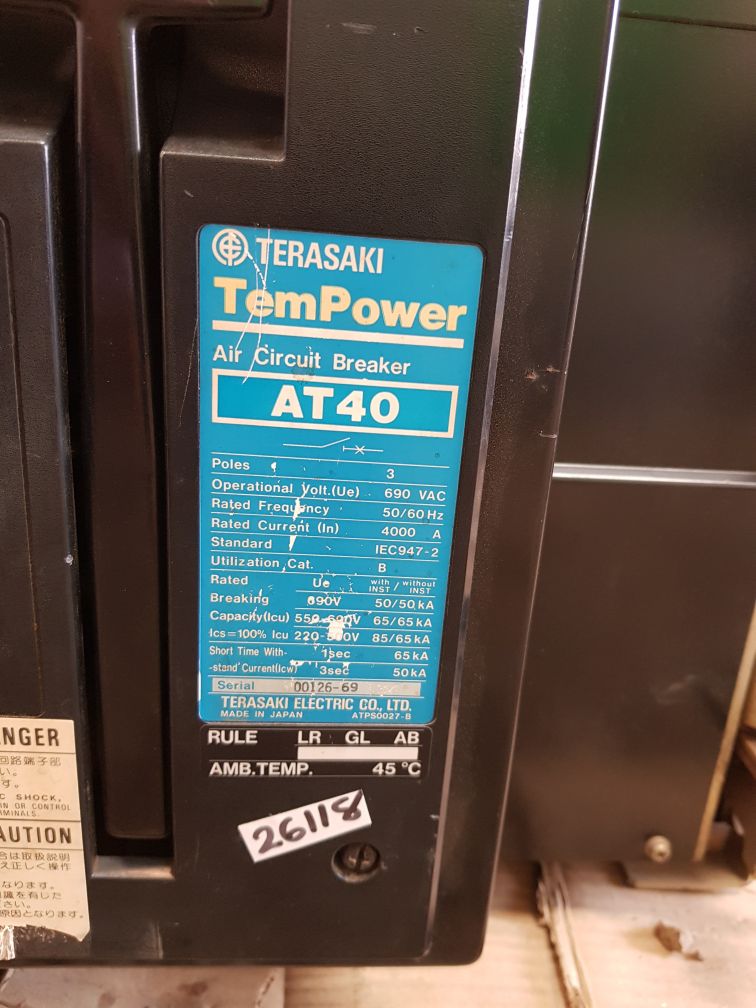 Terasaki At40 Air Circuit Breaker – Aeliya Marine
