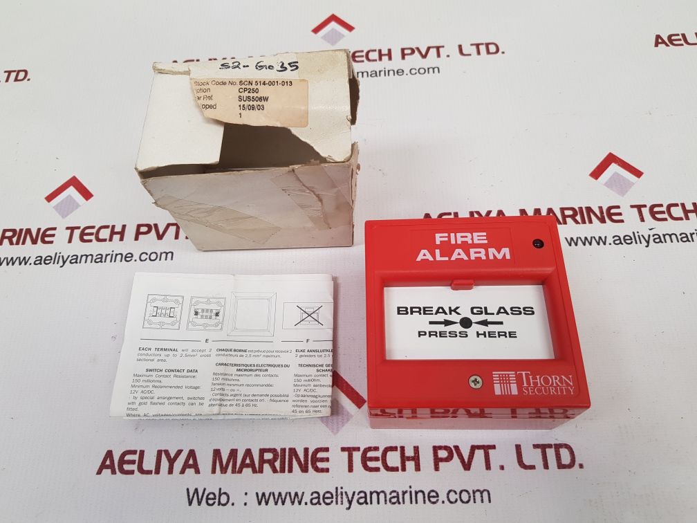 Thorn Security Cp250 Fire Alarm Scn514-001-013 – Aeliya Marine